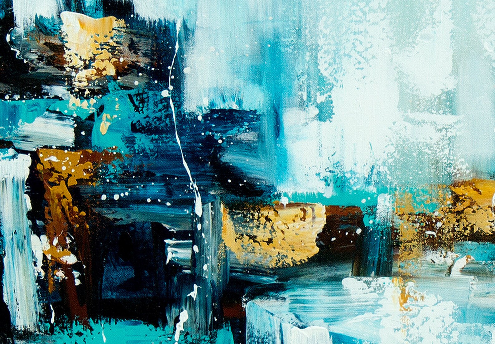 Pintura azul Obra original Obra abstracta gran pared arte arte | Etsy