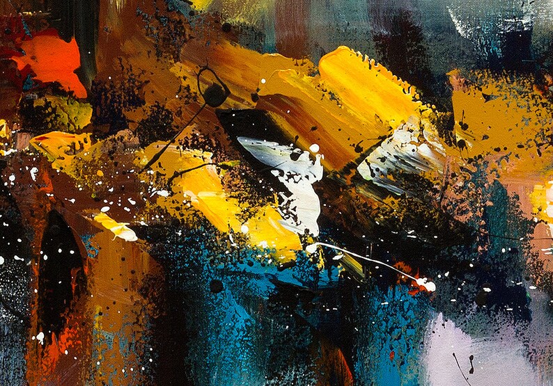 Vibrant abstract painting abstract art colourful painting | Etsy