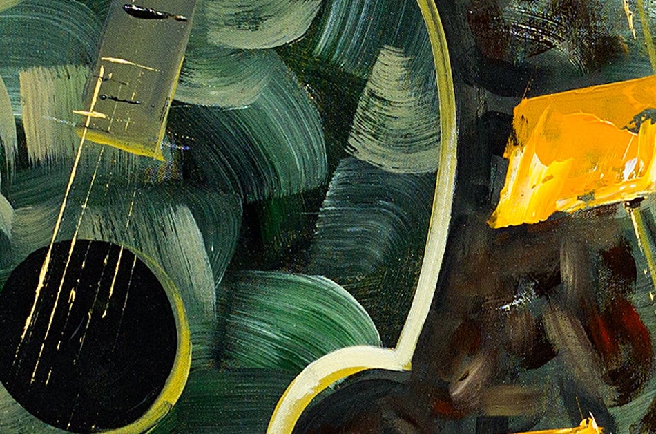 Large Abstract Music Painting Large Acrylic Art Music | Etsy