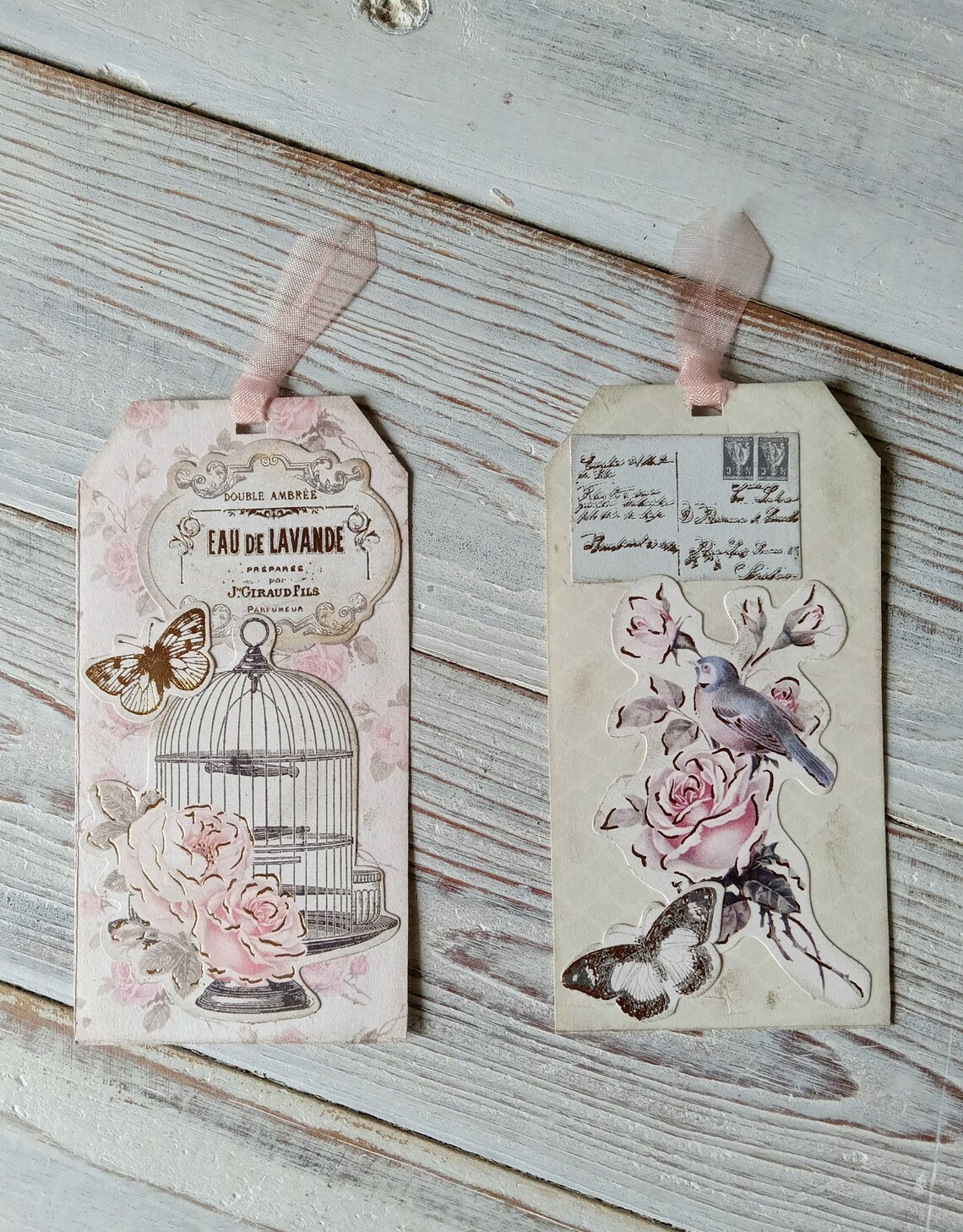 Handmade Shabby Chic French Journal Tags - Etsy