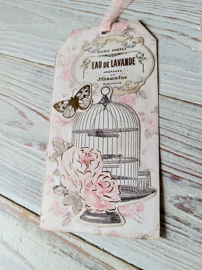 Handmade Shabby Chic French Journal Tags - Etsy
