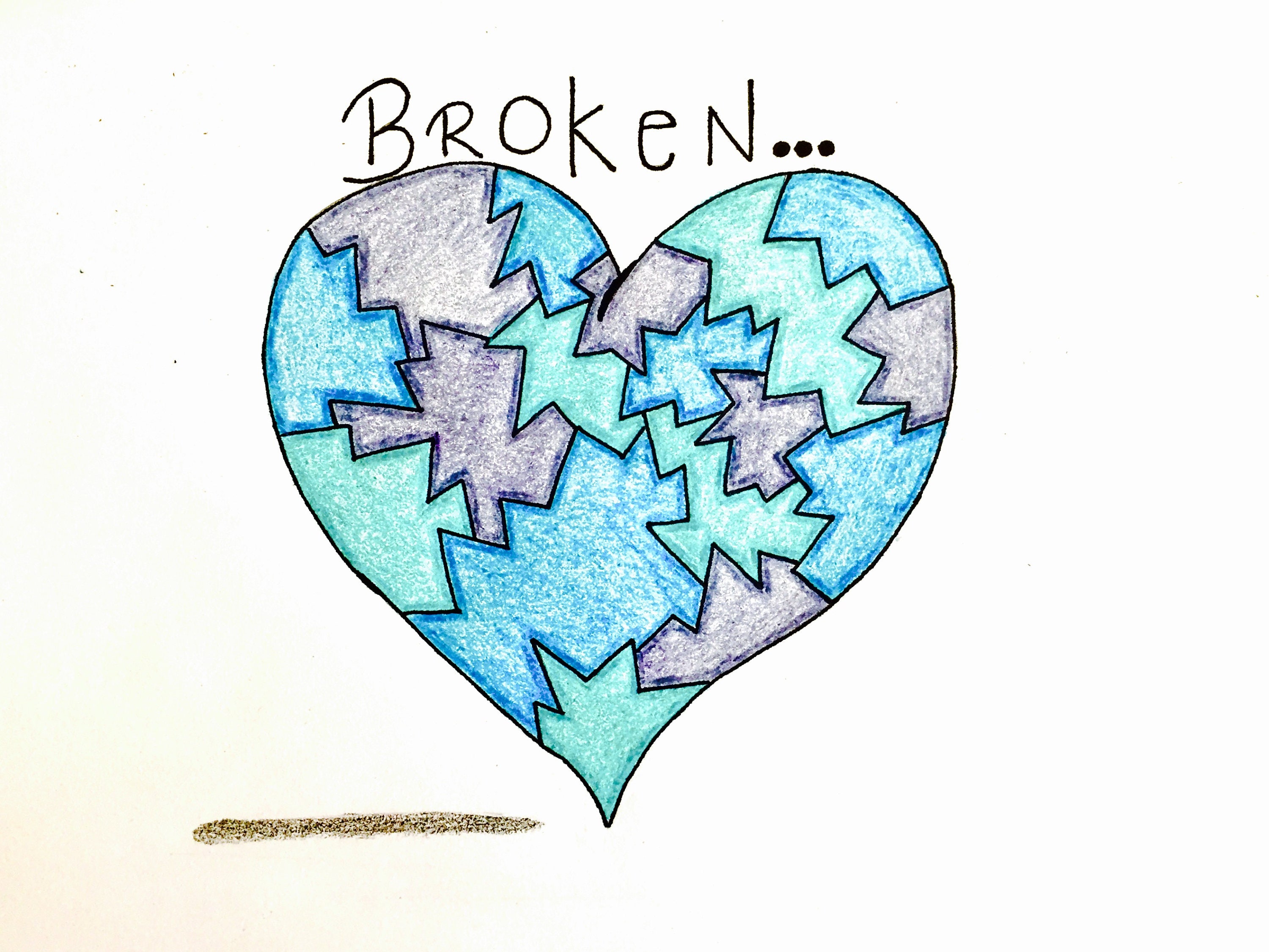 How To Draw A Broken Heart