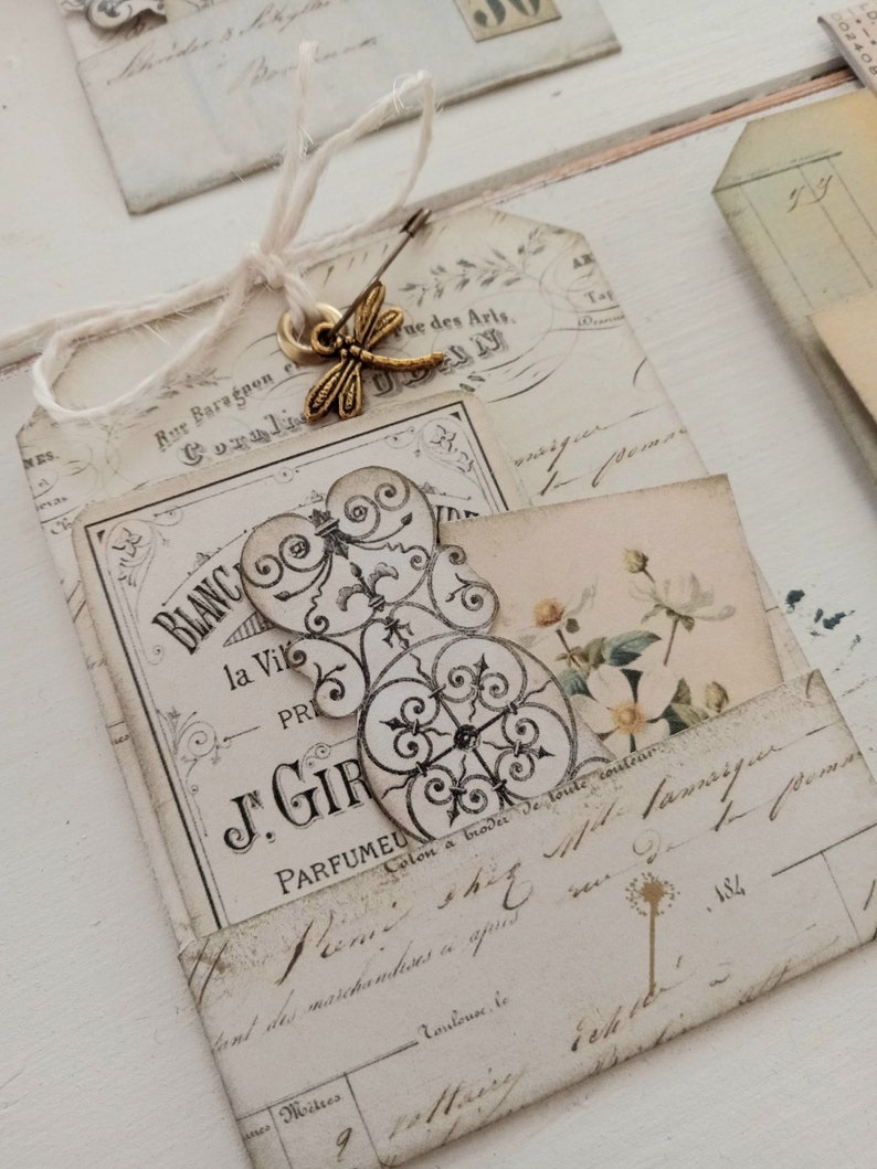 Handmade Journal Pocket Tags - Etsy