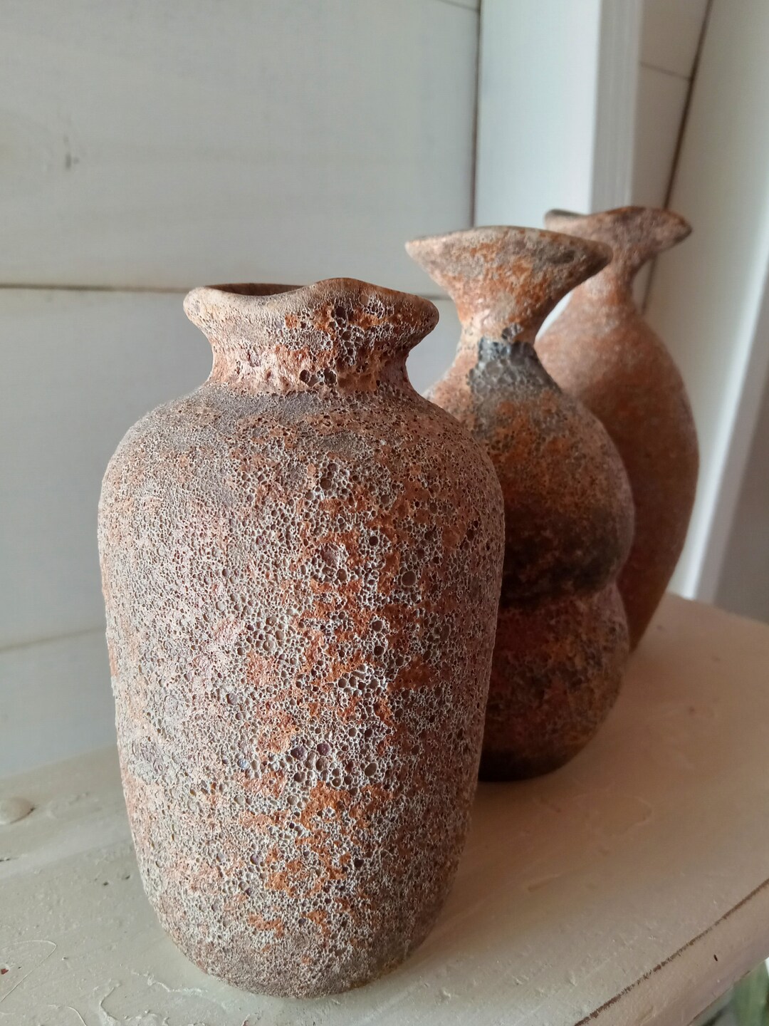 Set of Lava Glazed Vases - Etsy