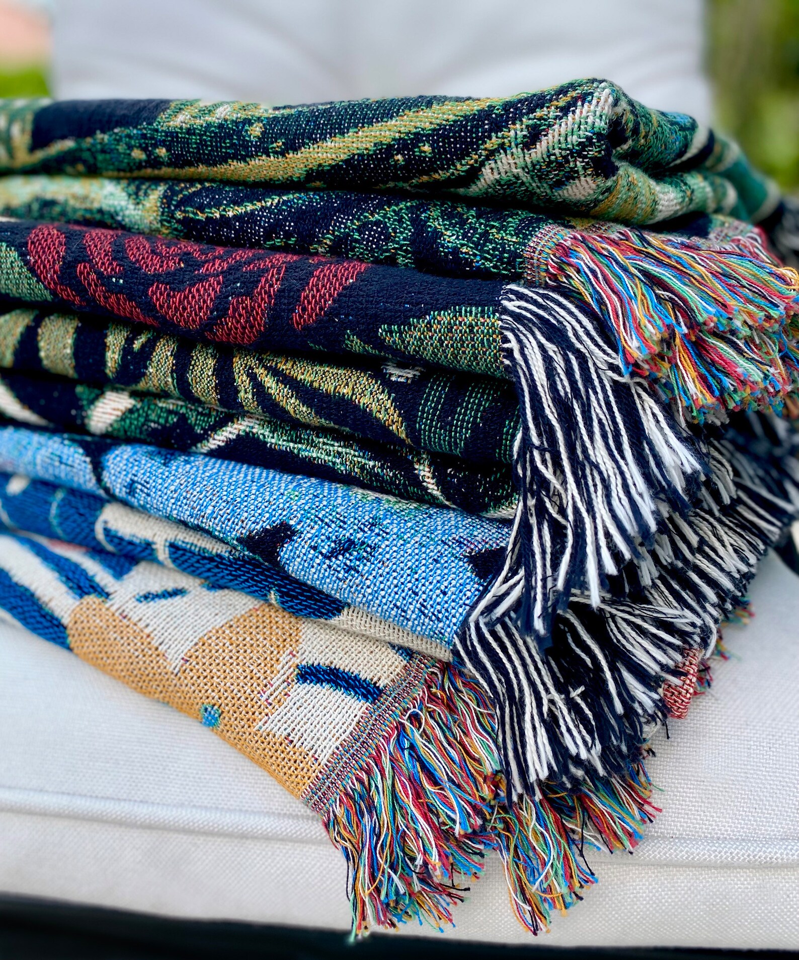 Traditional Tattoos Woven Throw Blanket | in Color or Black and White ...