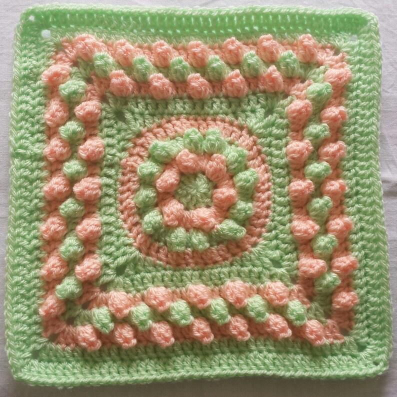 Bobble Granny Square Pattern 2 - Etsy