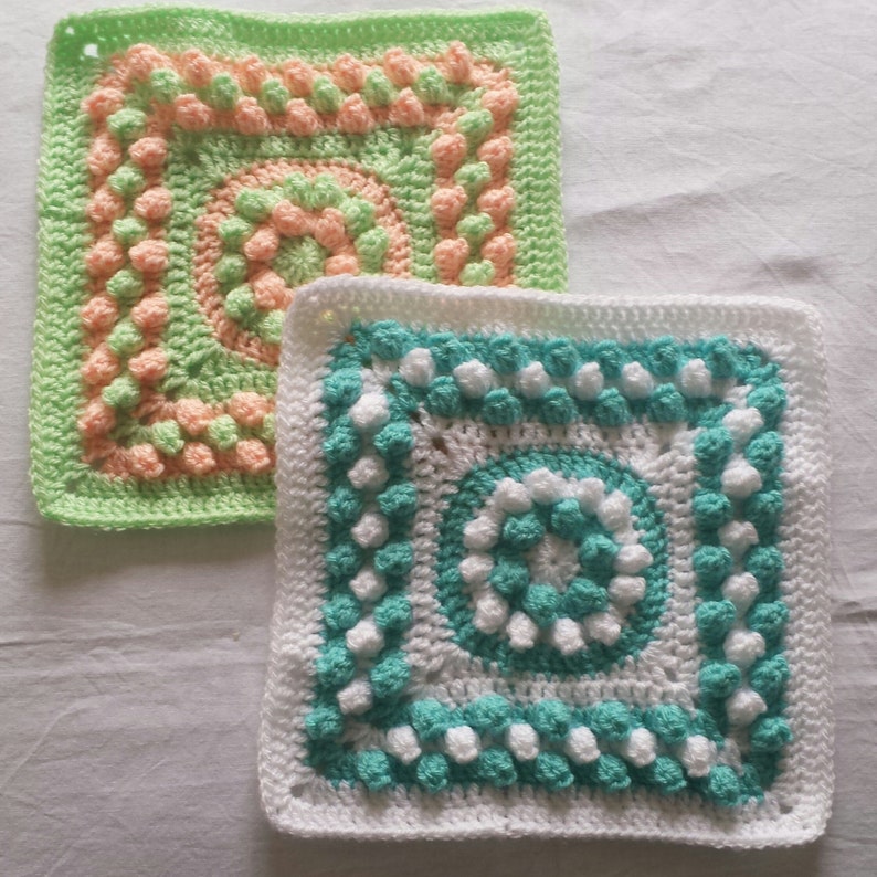 Bobble Granny Square Pattern 2 - Etsy