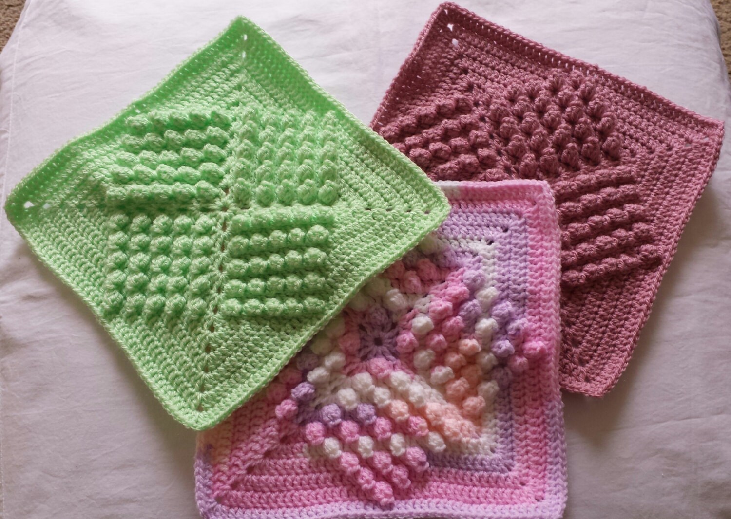 Bobble Granny Square Pattern 1 - Etsy UK