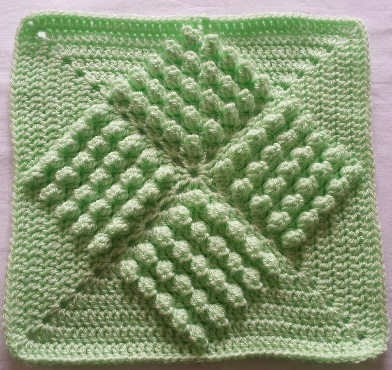 Bobble Granny Square Pattern 1 - Etsy UK