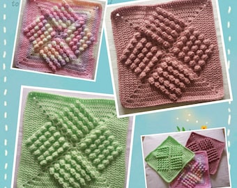 Bobble Granny Square Pattern 2 - Etsy