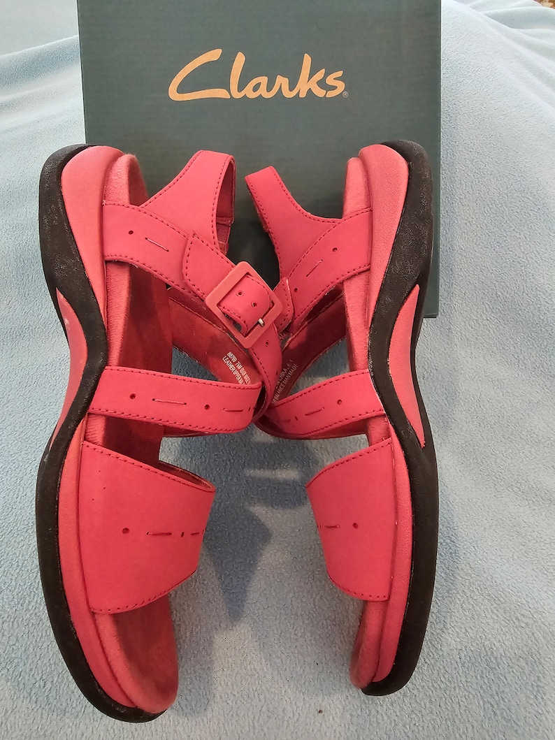 Vintage Clark's Sunlauren Raspberry Sandals: Ankle Strap Springers US 7 ...