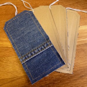 Upcycled Denim Jeans Gift Tags Set of 4 - Etsy