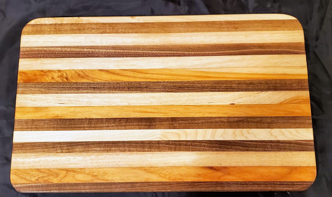 Large Multi-Wood Cutting Board | Etsy