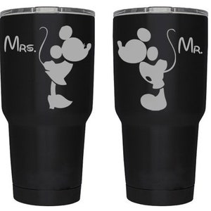 Mickey and Minnie Mouse 30 oz tumbler set like a Yeti...but | Etsy