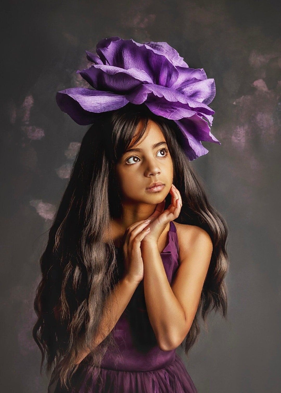 Large Paper Flower Headpiece, 10" Giant Rose, Photo Shoot Hair ...