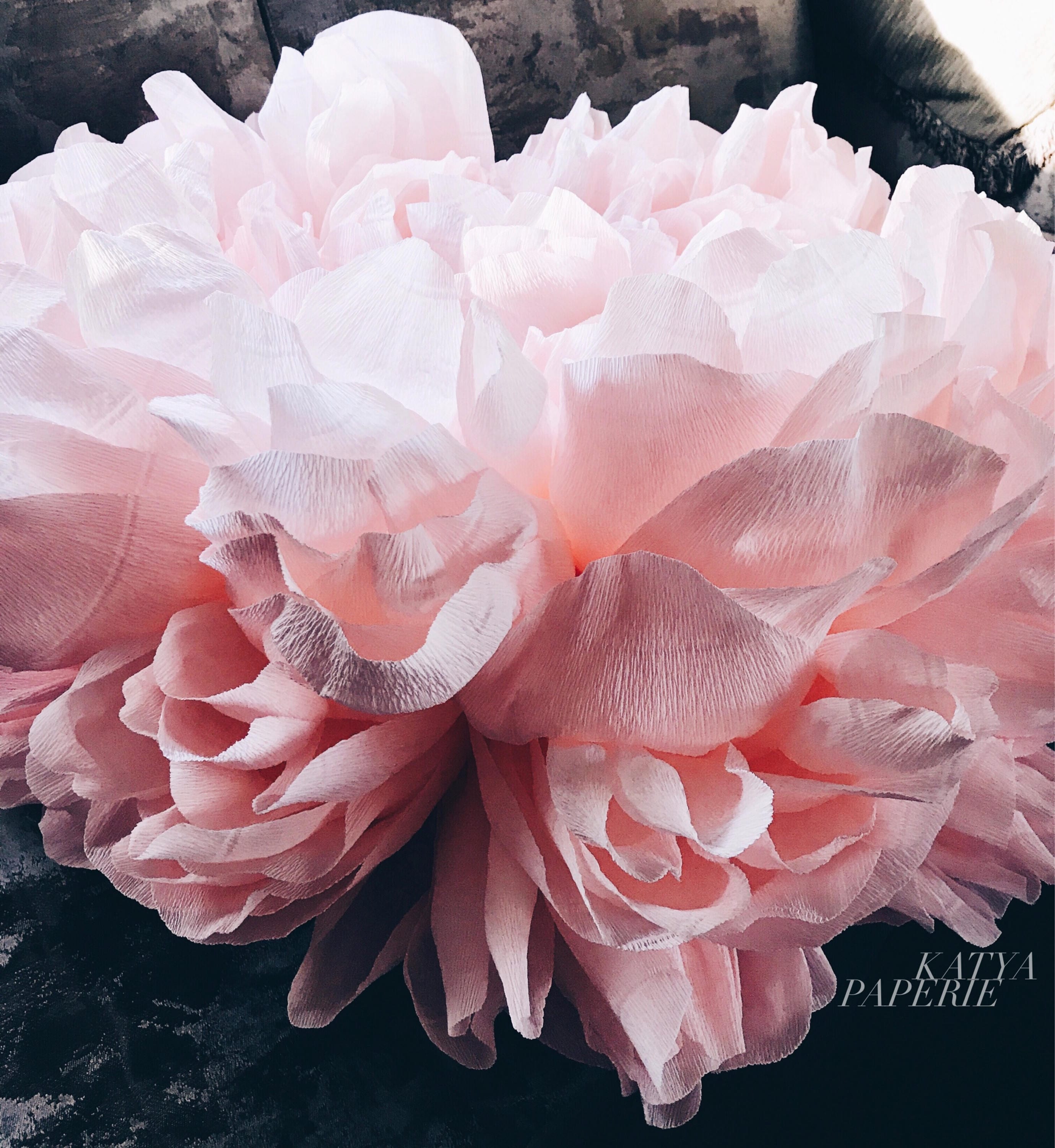 Standing Giant Paper Peony, Large Pink Flower (24" Wide) - Etsy