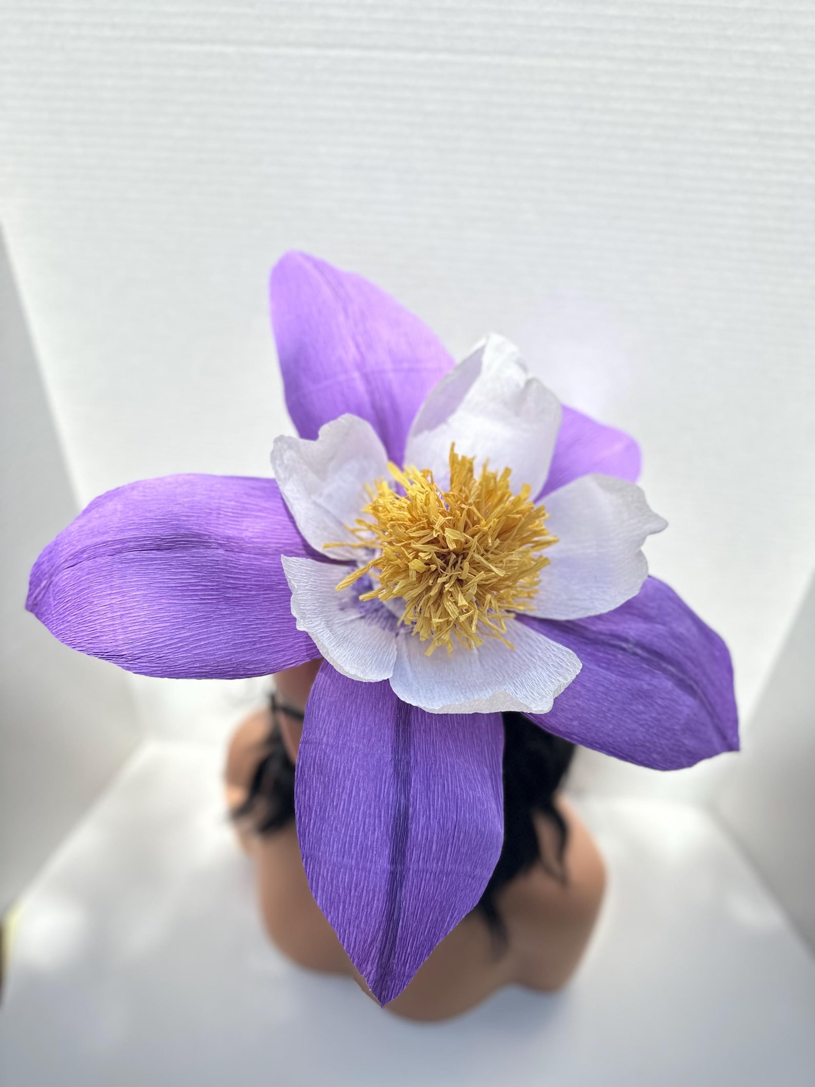 Large Columbine Paper Flower Headpiece - Etsy