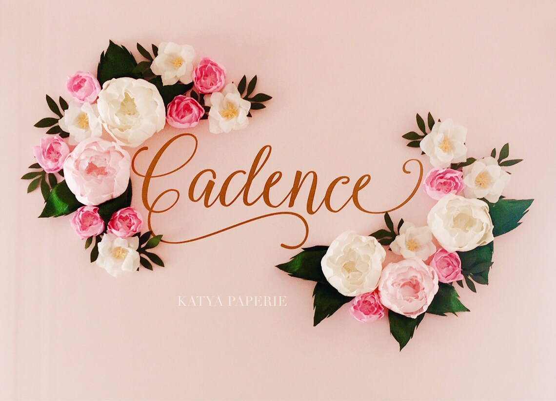 Paper Flower Wall Display. Girl Nursery Wall Decor. Garden - Etsy