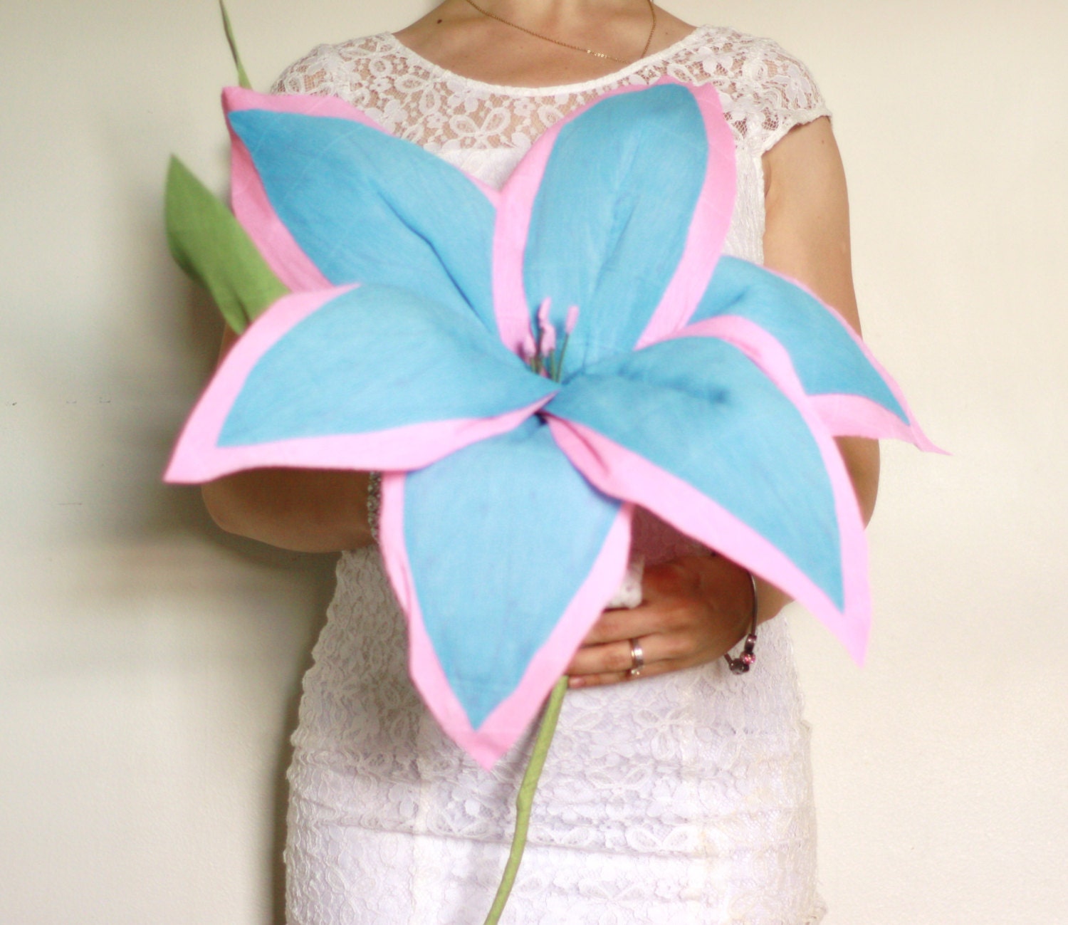 Giant Crepe Paper Lily. Alice in Wonderland Party Props. Secret Garden ...