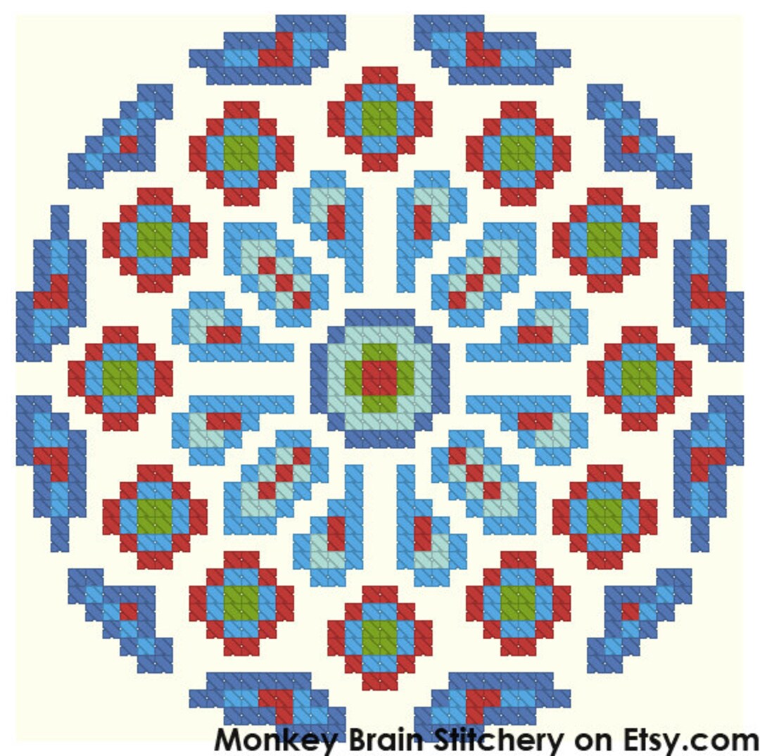 Rose Window Cross Stitch Pattern (INSTANT DOWNLOAD) - Etsy
