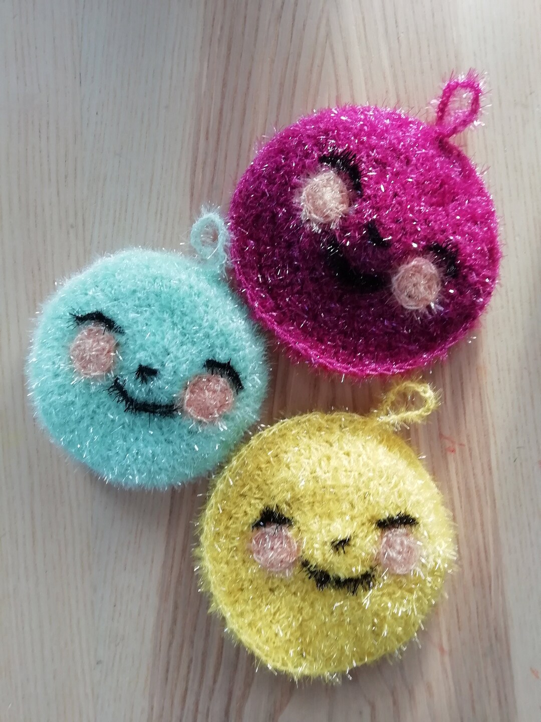 Tawashi Smiley Sponge ON ORDER / Washable and Reusable Sponge - Etsy