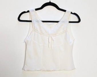 White Lacy Top Xs - Etsy