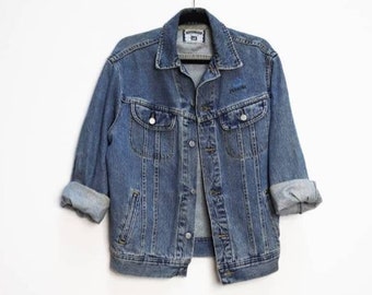 Vintage LEE Denim Jacket With Embroidered Backside Love - Etsy