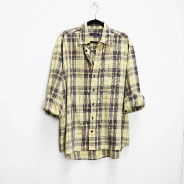 Yellow Plaid Shirt - Etsy