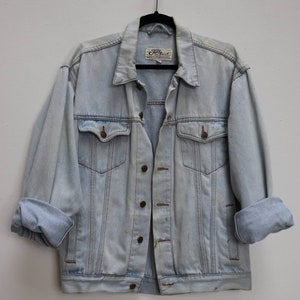 Light Blue Denim Jacket Vintage Small Denim Jacket Unisex Denim Jacket ...