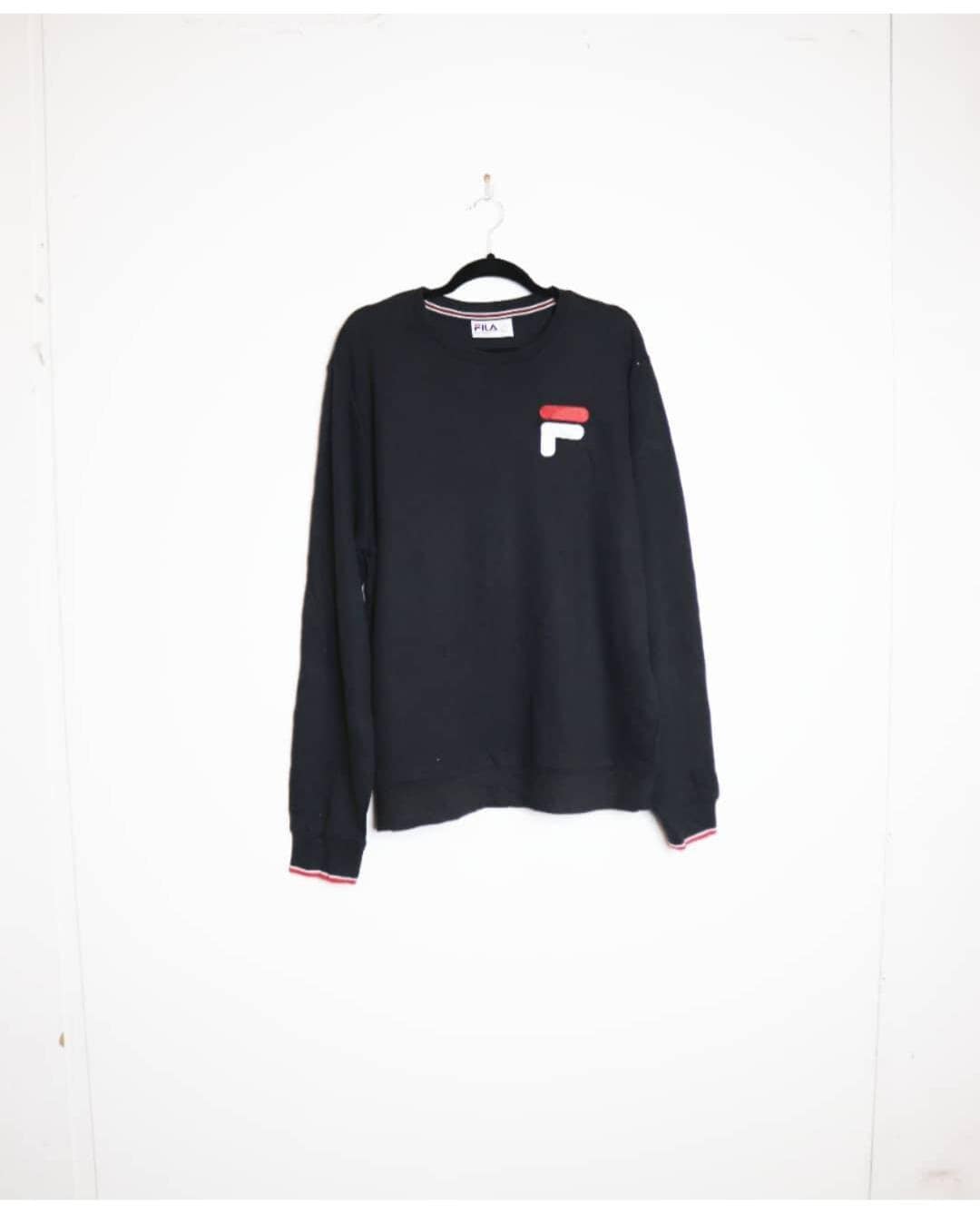 Black fila sweater store
