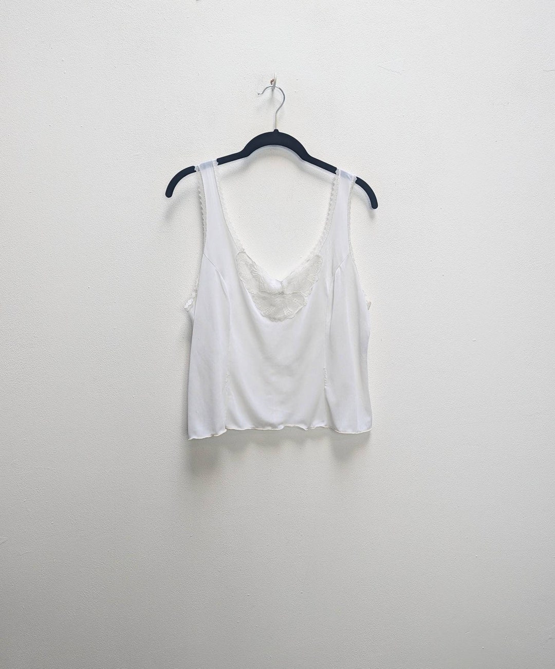 White Lacy Crop Top Vintage Sheer Crop Top Cropped Cami Top White Camisole Top Sheer Lace Crop