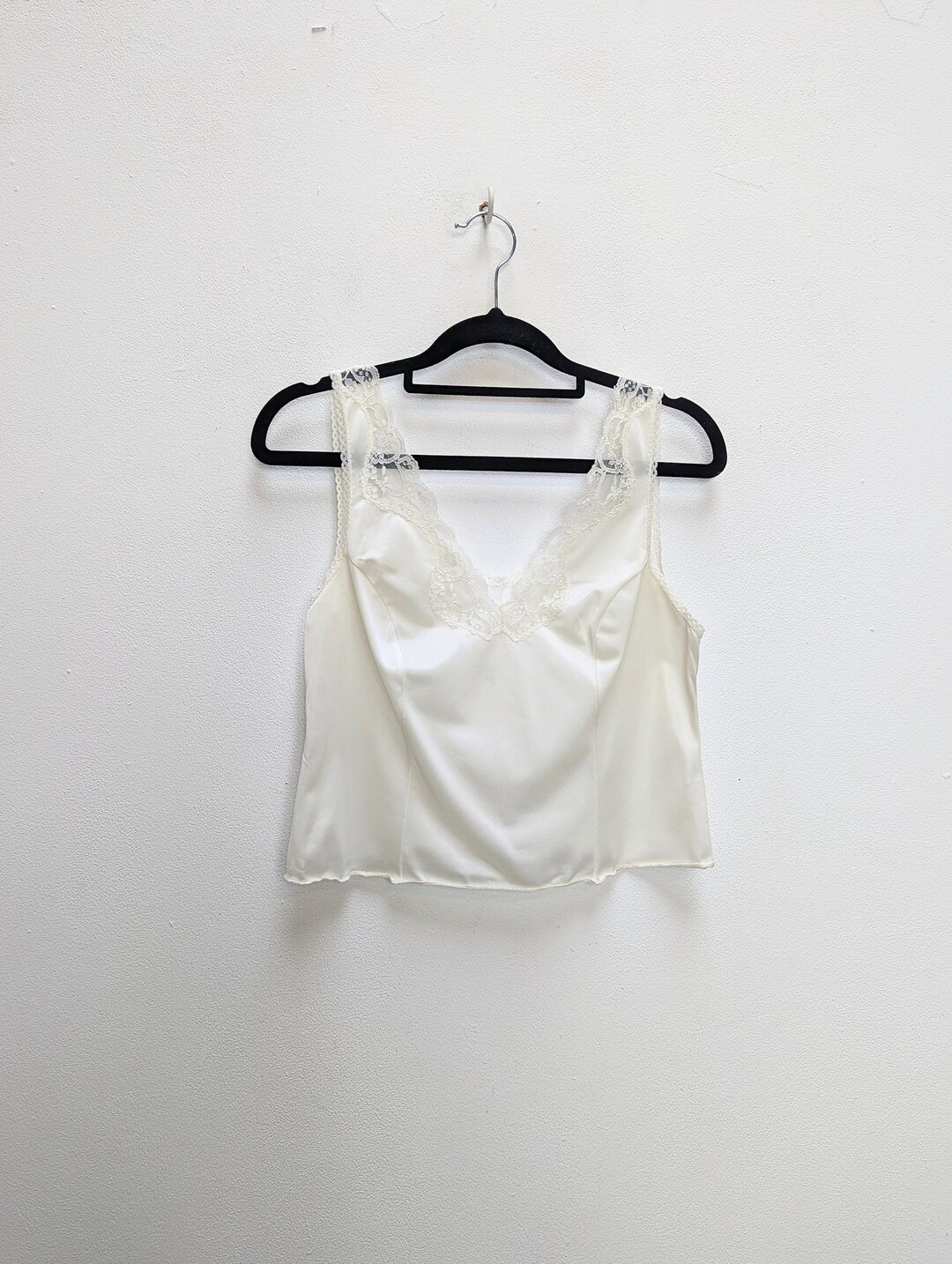 Sheer Lacy Crop Top Vintage Cropped Camisole Top Cream Crop Top Sheer ...