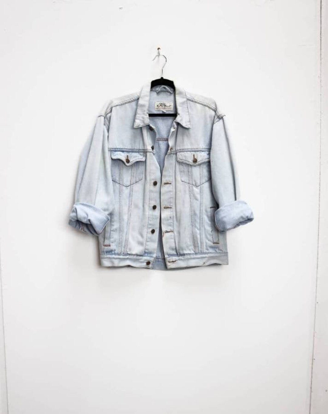 Light Blue Denim Jacket Vintage Small Denim Jacket Unisex Denim Jacket ...