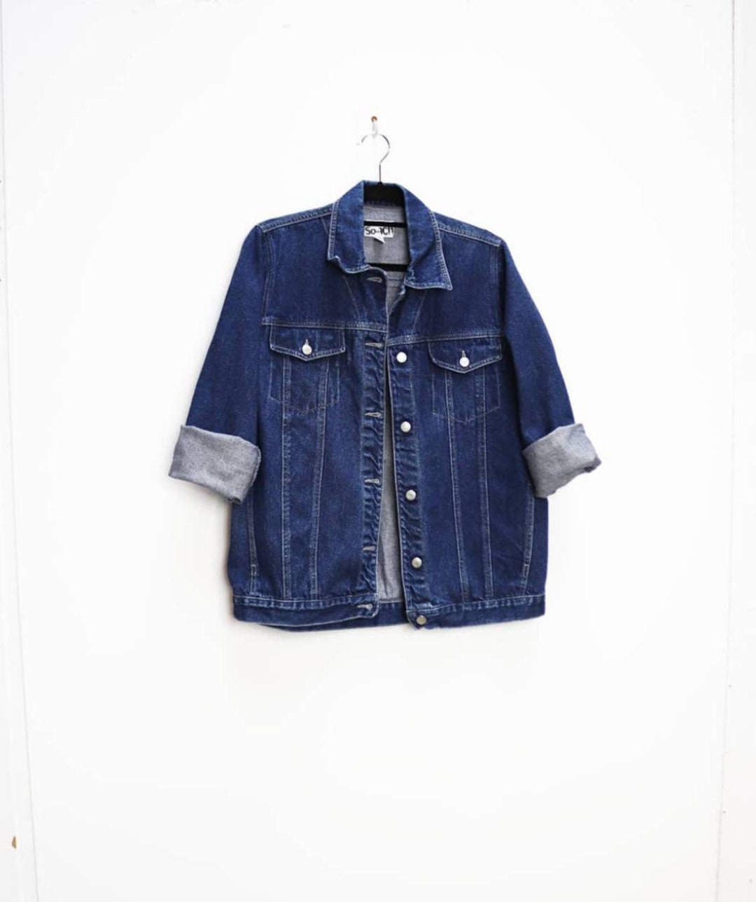 Blue Denim Jacket Vintage Small Denim Jacket Unisex Denim Jacket Blue ...