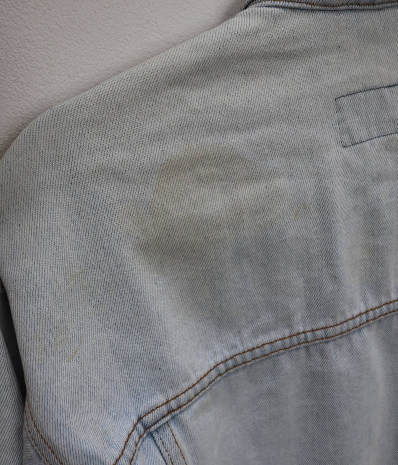 Light Blue Denim Jacket Vintage Small Denim Jacket Unisex Denim Jacket ...