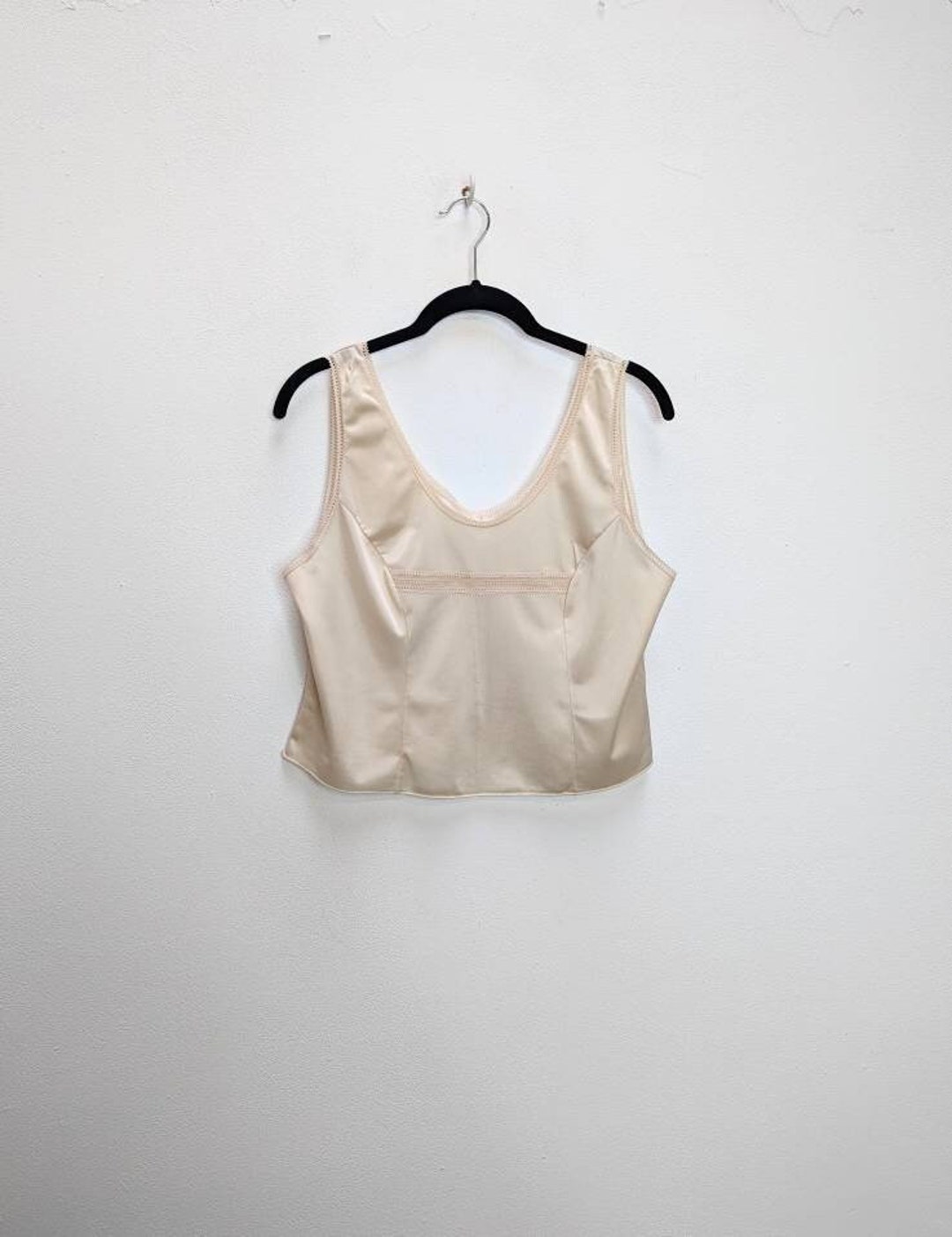Sheer Beige Crop Top Vintage Crop Top Sheer Crop Top Cropped Cami Top ...