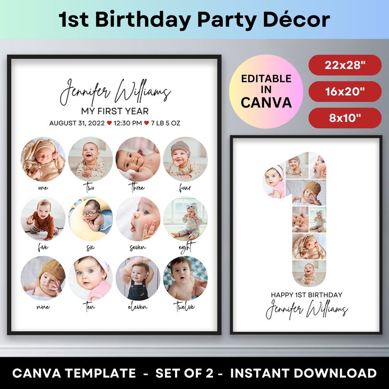 1st Birthday Board - Etsy