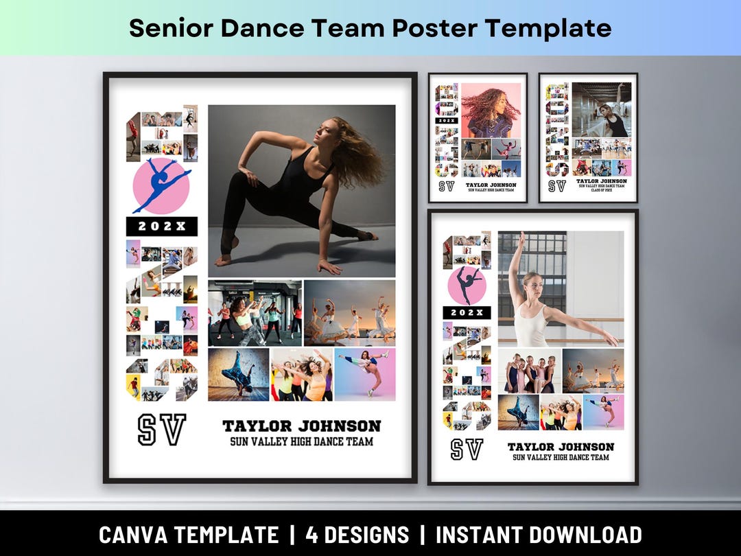 Dance Team Senior Night Gift Contemporary Dance Senior Poster Modern ...