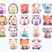Kawaii Animals Boba Tea Clipart PNG Bundle Set Cute Animal Cartoon ...