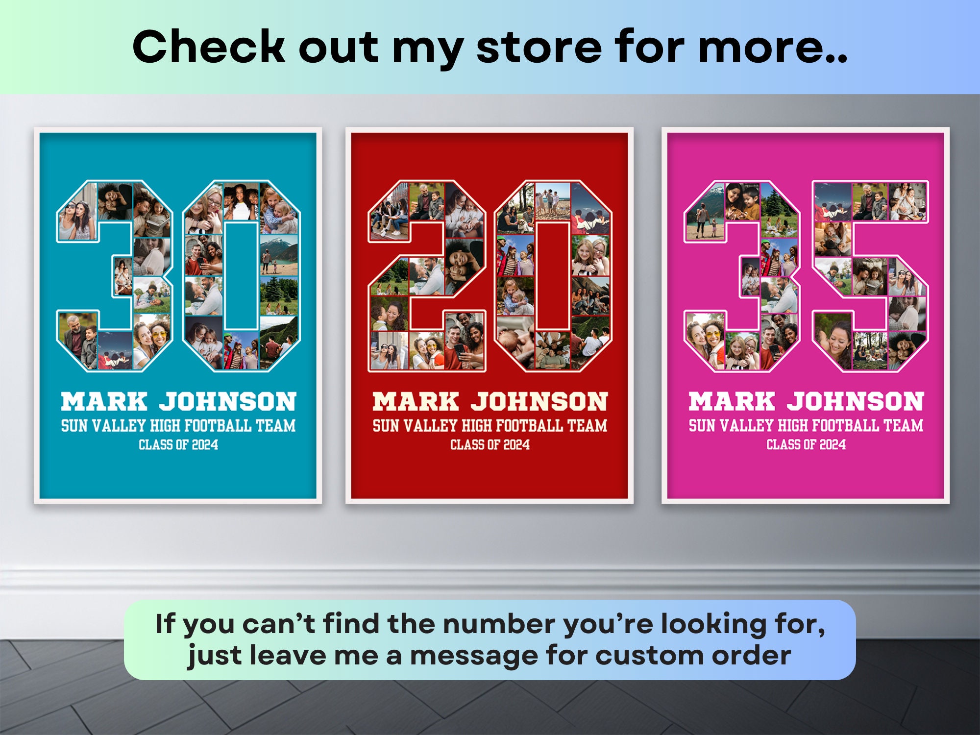 Soccer Sports Photo Collage Player Graduation Gift Senior - Etsy