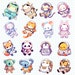 Cute Animal Astronaut Clipart Kawaii Animal Cartoon PNG Bundle Set ...