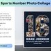 Player Number 16 Sports Photo Collage Graduation Gift Senior Night Grad ...