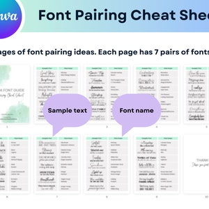 Canva Font Pairing Guide Ultimate Cheat Sheet for Typography ...
