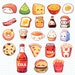 Kawaii Food Couple PNG Bundle Cute Perfect Match Clipart Set Love ...
