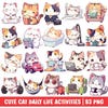 Cute Antidepressant Cats Dogs PNG Bundle Set Kawaii Cat Dog in Pill ...