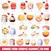 Kawaii Food Couple PNG Bundle Cute Perfect Match Clipart Set Love ...