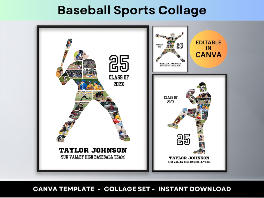 Baseball Photo Collage Personalized Senior Night Gifts Baseball Player ...