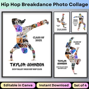 Hip Hop Dance Photo Collage Personalized Breakdancing Senior Night ...