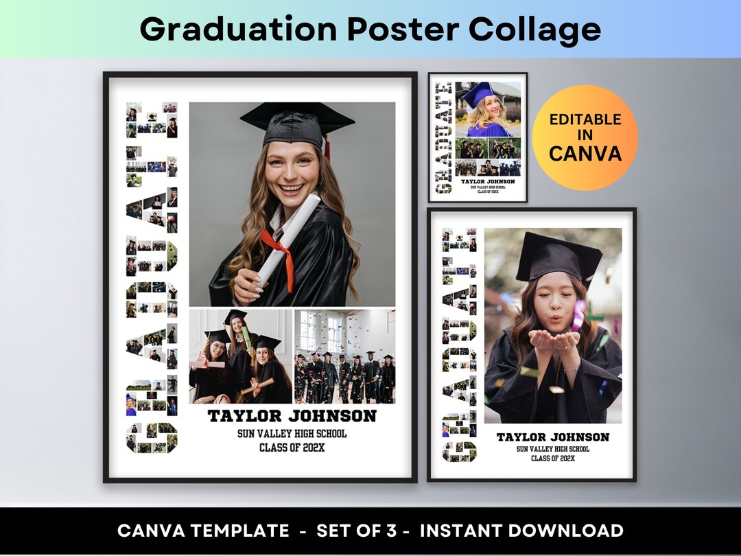 Graduation Photo Collage Senior Night Gift Graduate Son Daughter ...