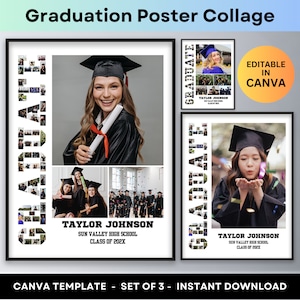 Graduation Photo Collage Senior Night Gift Graduate Son Daughter ...